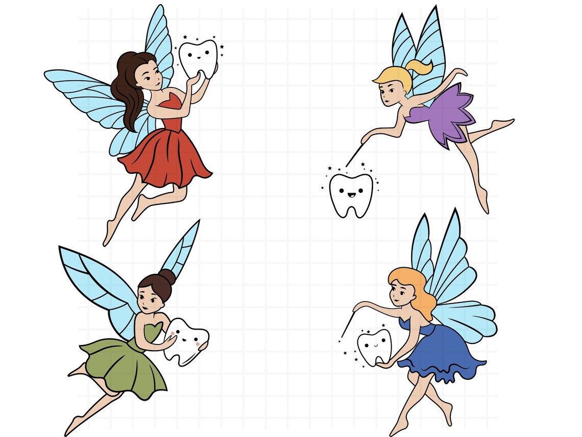 Tooth Fairy Svg Cut File Teeth Fairy Clipart Tooth Fairy Princess Svg ...