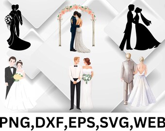 Wedding Couple Svg Bundle Couple Svg Bundle Anniversary Svg Bundle ...