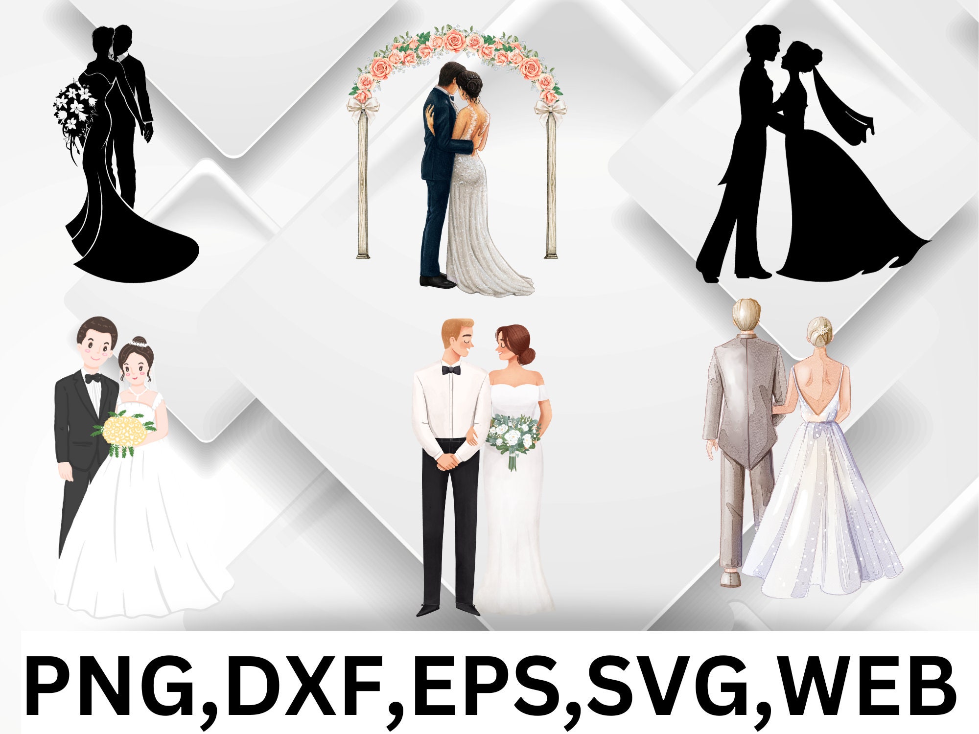 Wedding Couple Svg Bundle Couple Svg Bundle Anniversary Svg Bundle ...