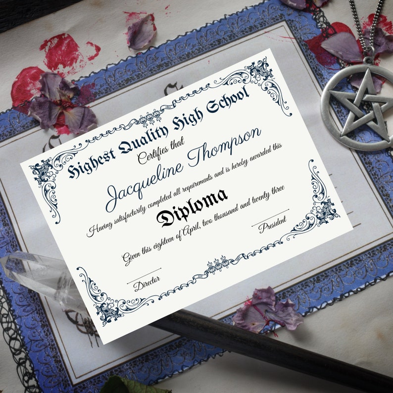 High School Diploma, Printable Diploma, Diploma Template, GED Diploma ...
