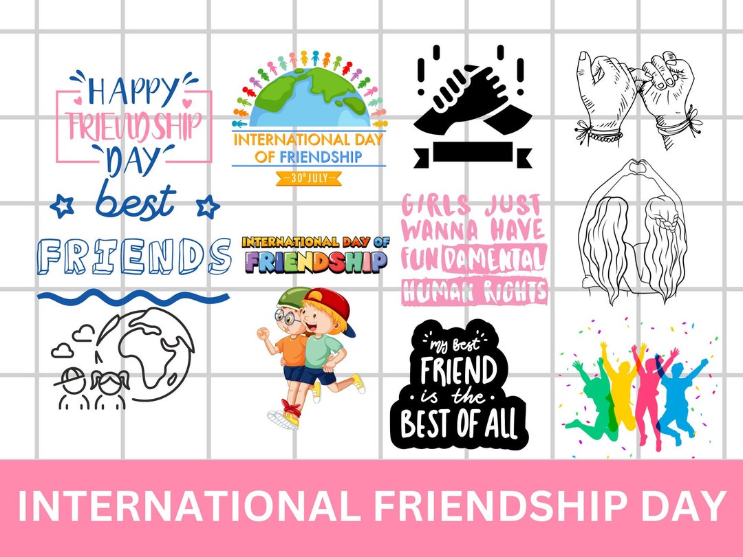 Friendship PNG Bundle, Friendship Png, Friendship Day Png, Friendship ...
