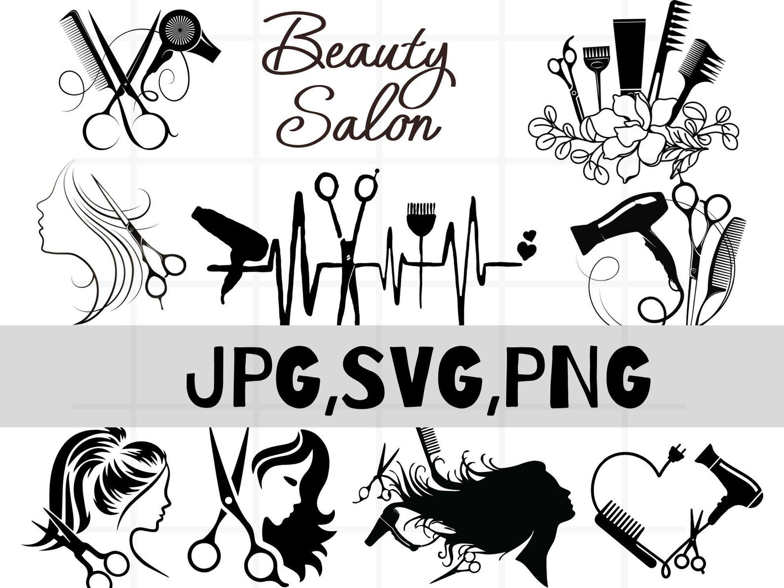 Hairdresser Svg Bundle Hairstylist Svg Cut Files Hairdresser Tools Svg ...