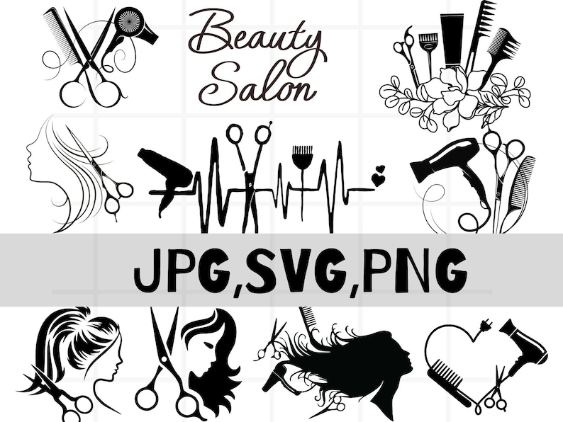 Hairdresser Svg Bundle\ Hairstylist Svg\ Cut Files\ Hairdresser Tools ...