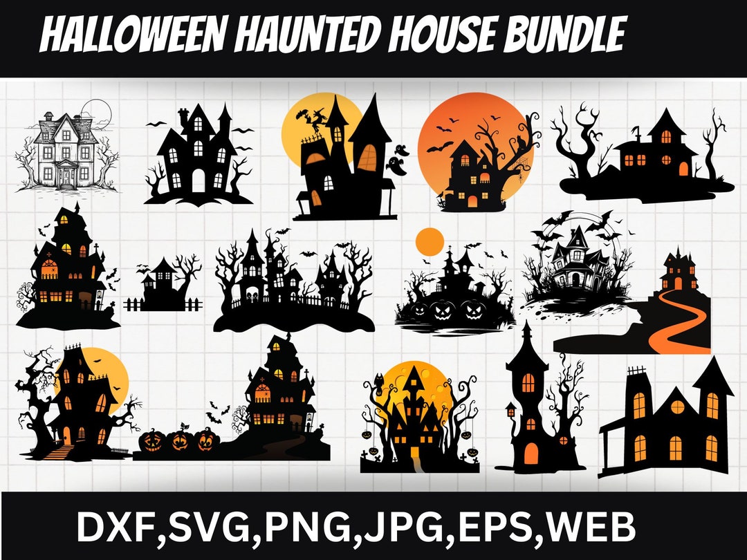 Halloween Haunted House Svg, Haunted House Clipart, Halloween Svg ...