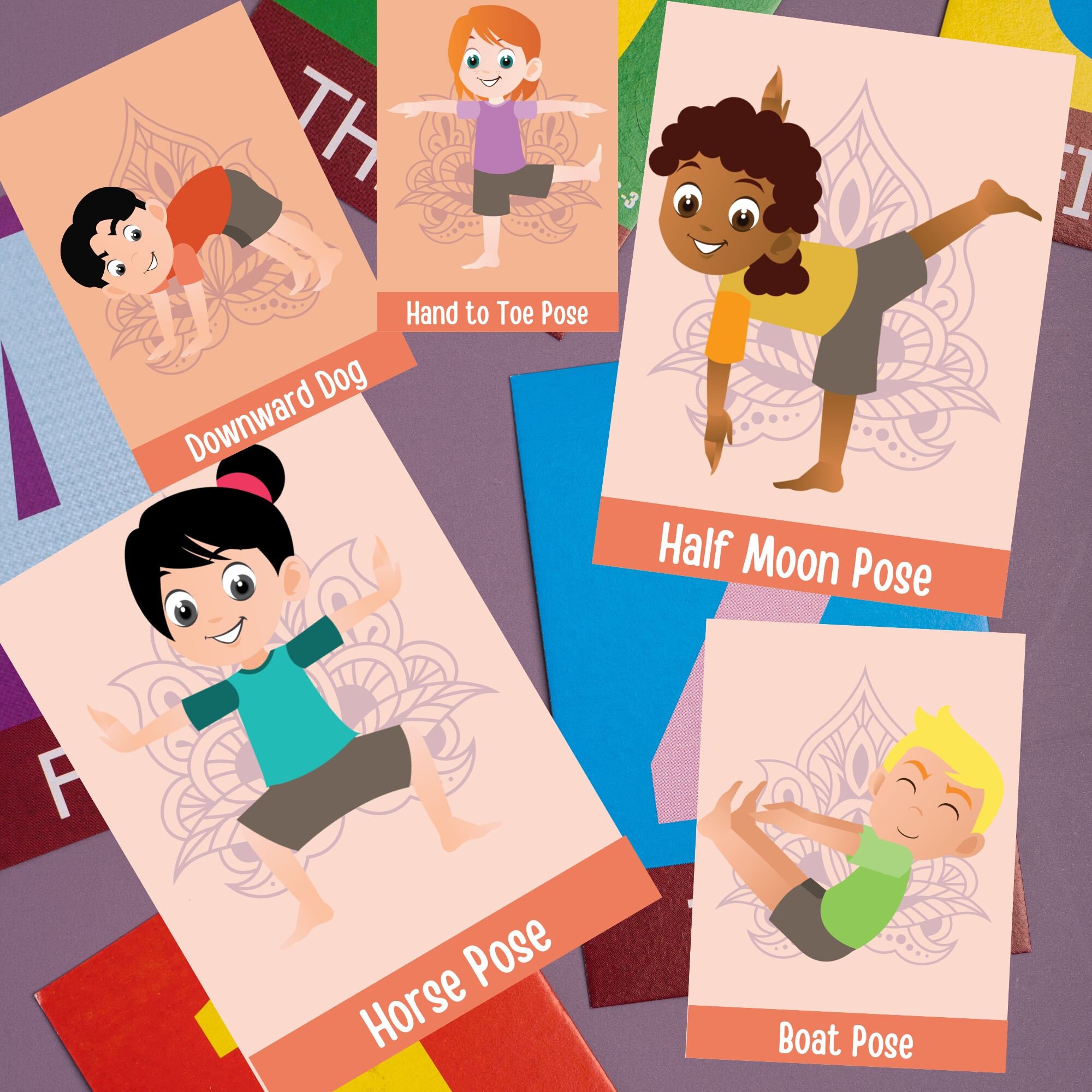 Kids Yoga Cards, Children’s Yoga Pose, Brain Breaks Flash Cards ...