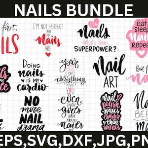 Nail Tech SVG Bundle\ Nail Artist SVG Cut Files\ Commercial Use ...