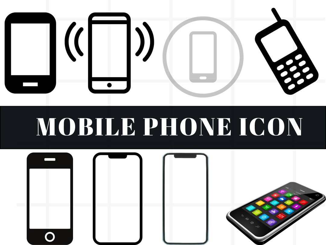 Retro Mobile Phone Outline SVG\ Cell Phone Svg\ Phone Clipart\ Phone ...