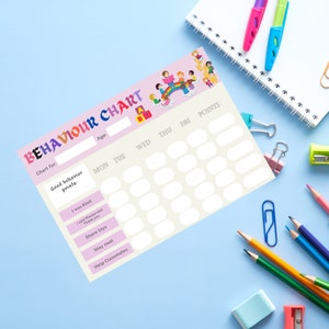 Colorful Behavior Chart for Kids| Behavior Chart for Kids | Behavior ...