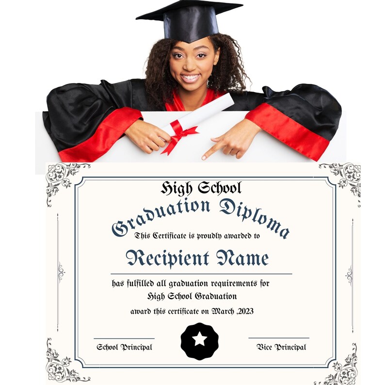 Printable Homeschool Diploma, Personalized Gift Graduation Diploma ...