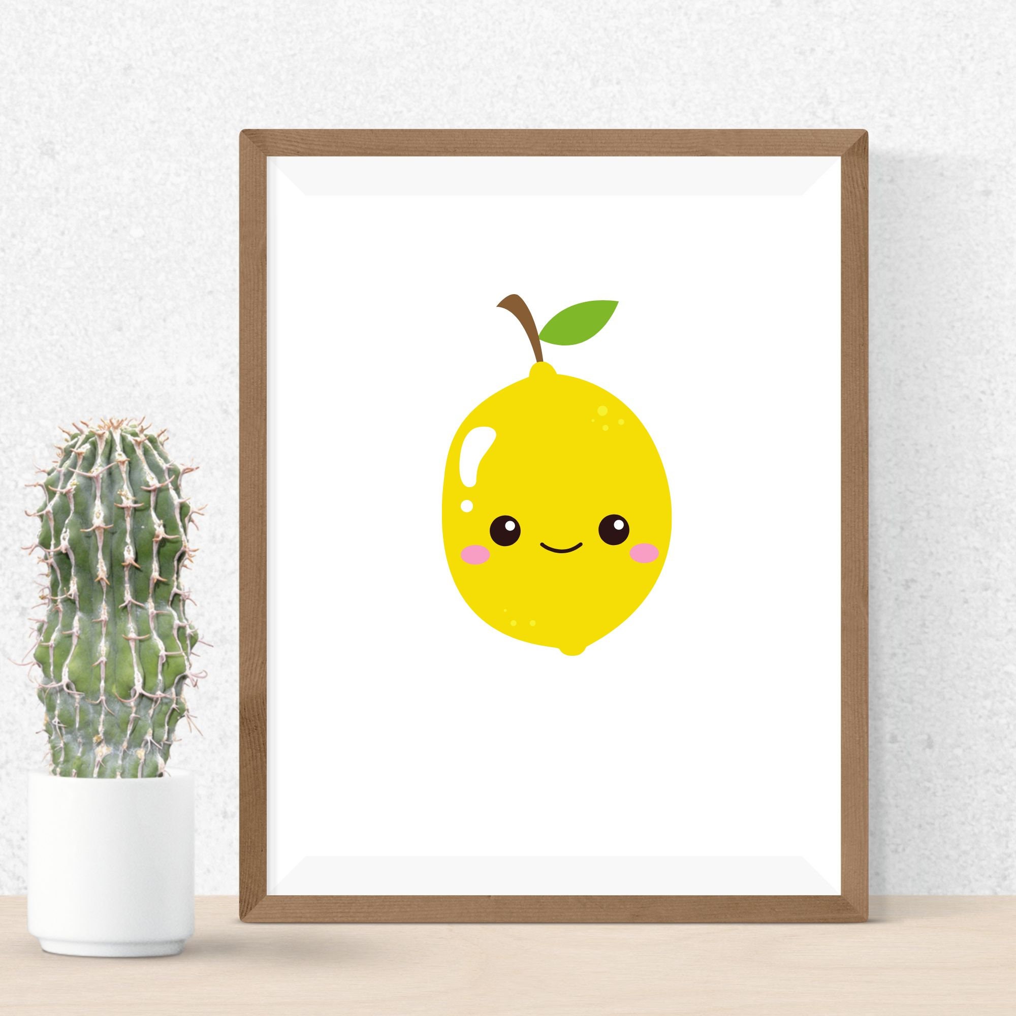 Kawaii FRUIT Clipart Pastel Colors Fruits Commercial Use Cute Clipart ...