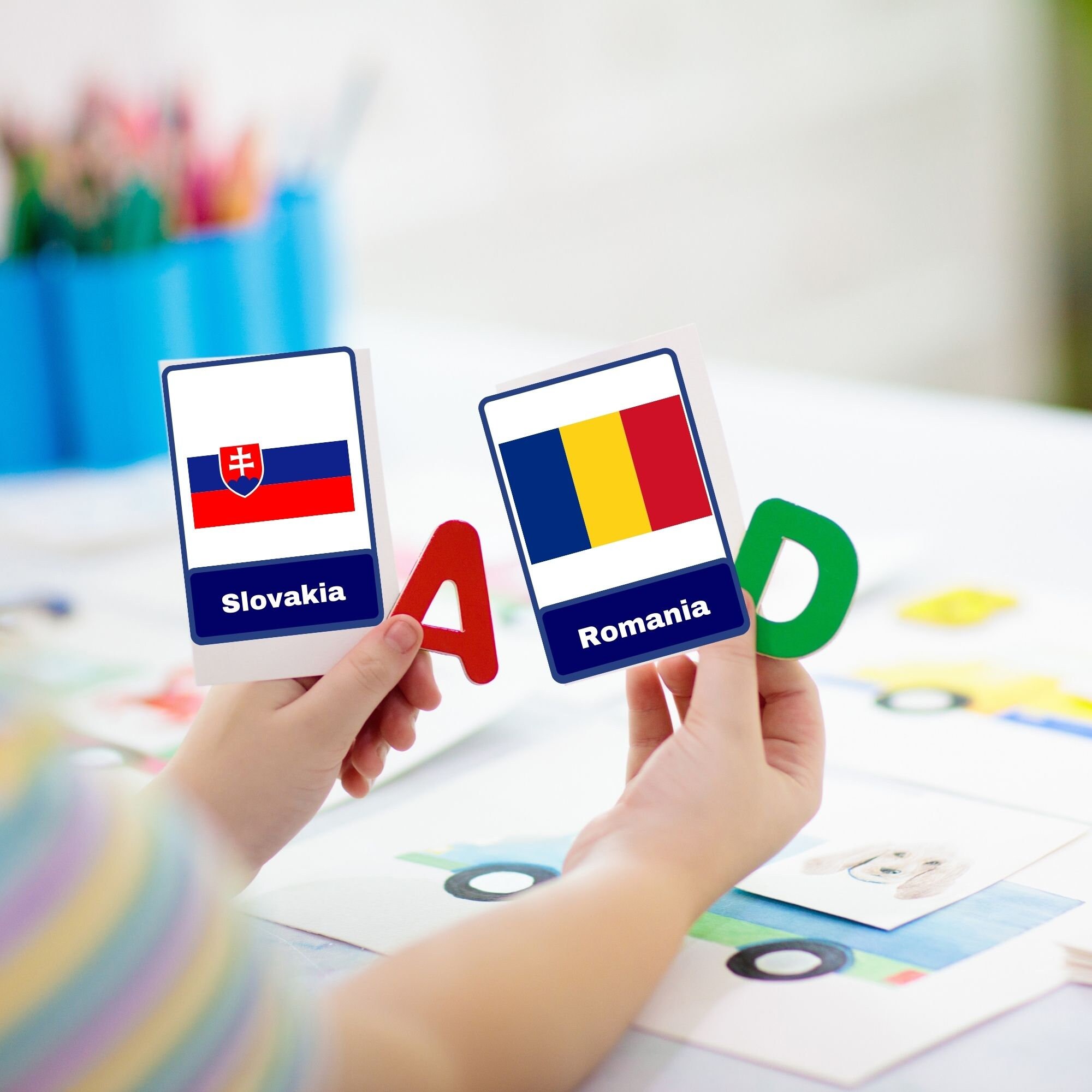 World Country Flags Flash Cards/ Instant Download/ Educational Learning ...