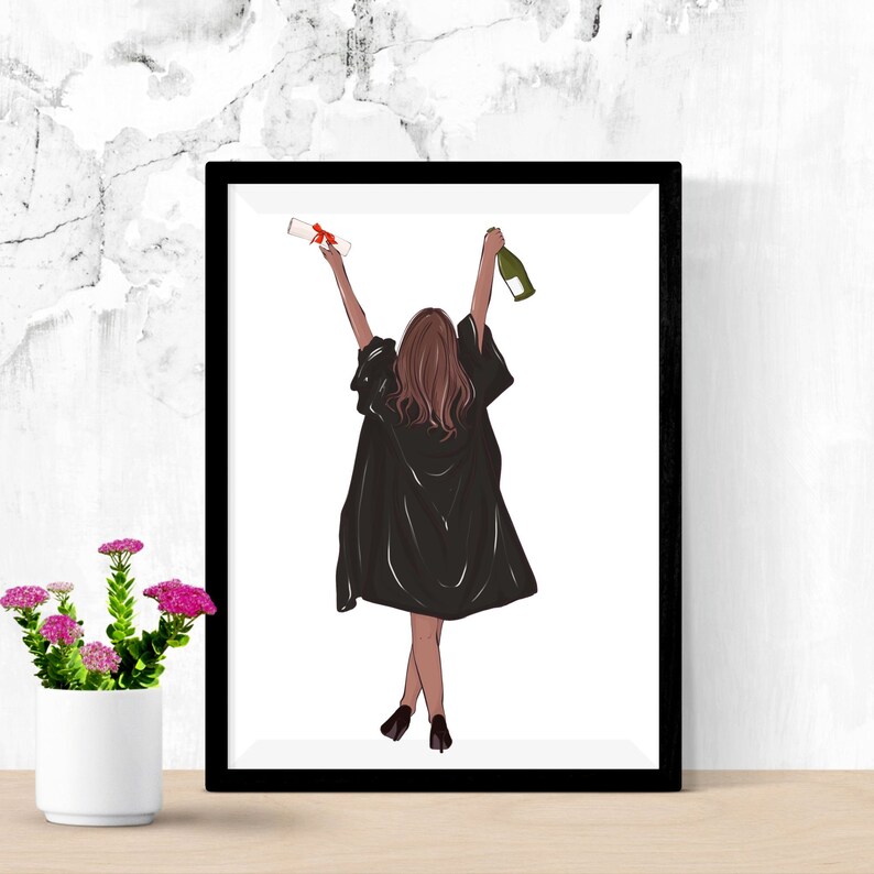 Grad Girl Clipart SVG\ Graduation Girl\ Grad Silhouette Gift\ Cut ...