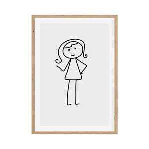 Stick Girl Svg Bundle\ Stick Singing Learning Drawing Girl Svg Clipart ...