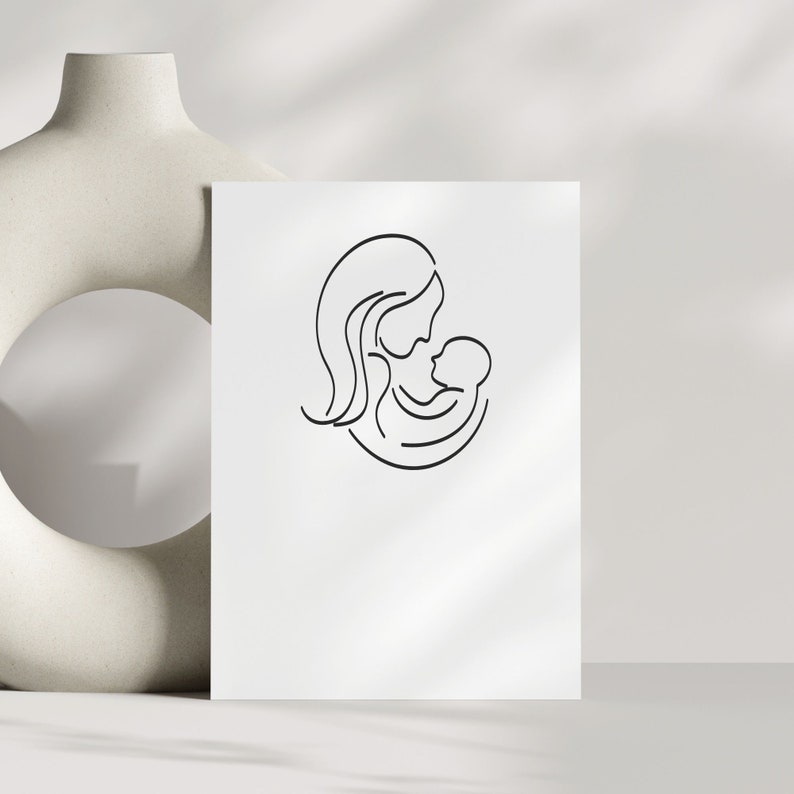 Mother and Child Svg Mother Hugs a Baby Svg Flower Mother Svg Svg Cut ...