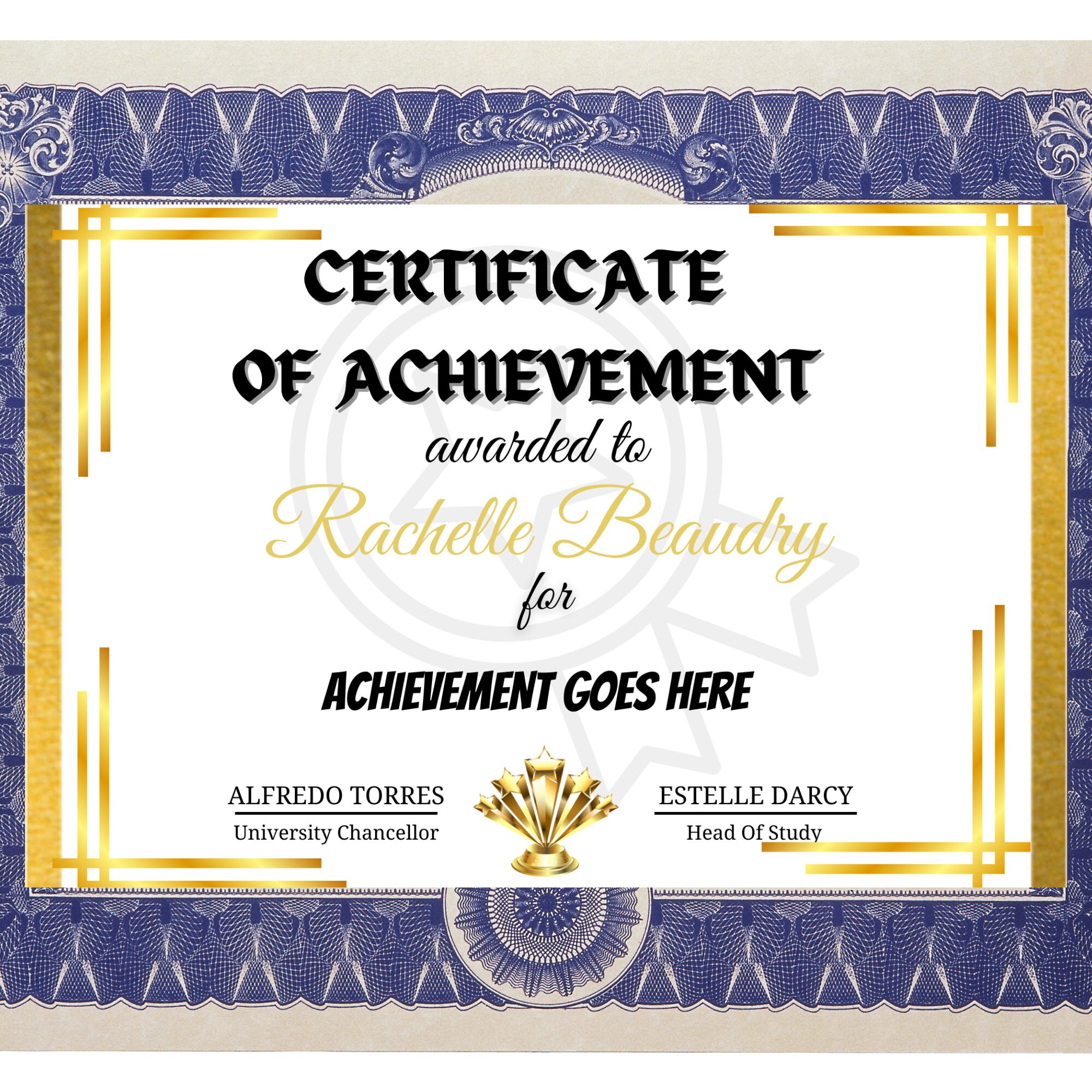 Certificate of Achievement Template / Participation Custom Certificate ...