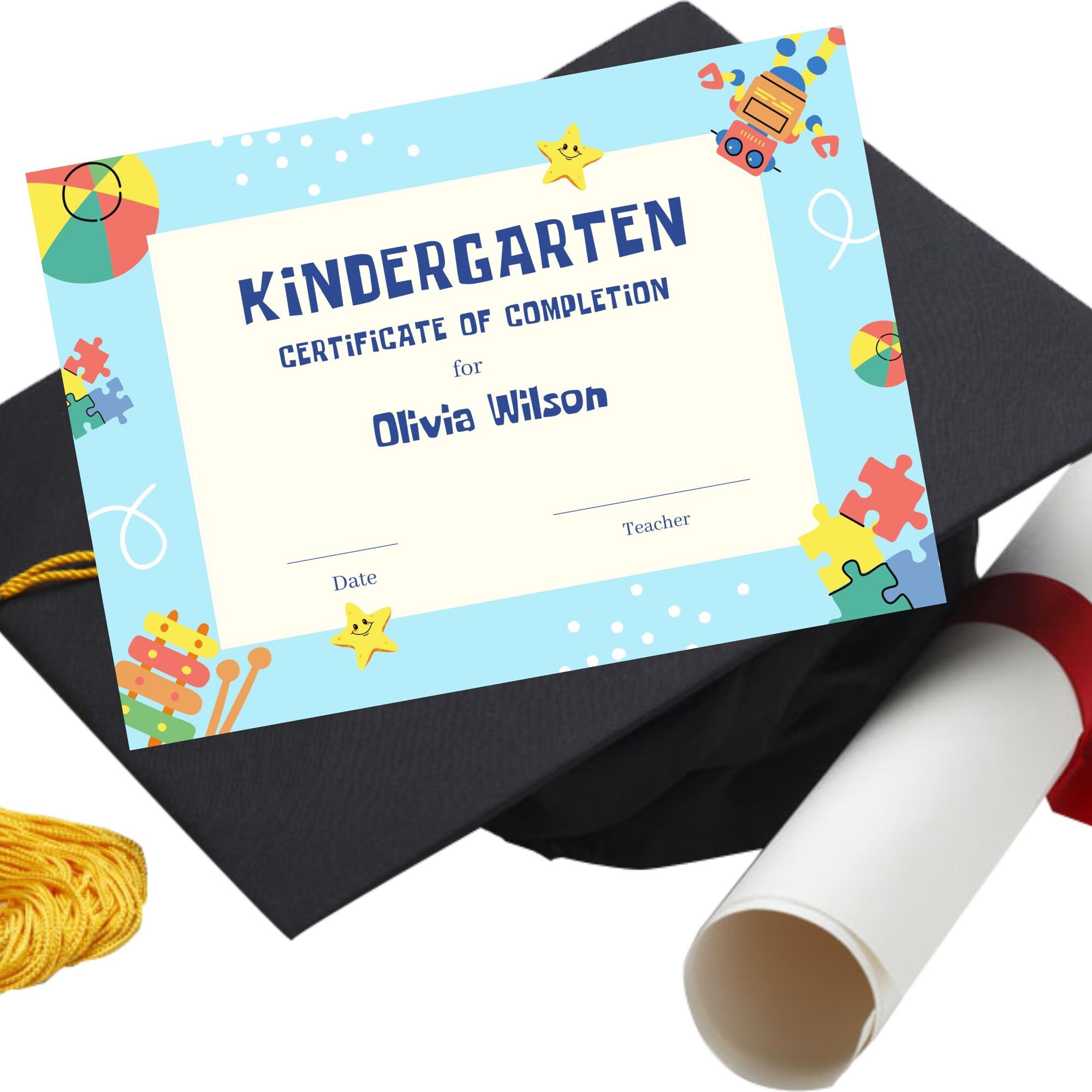 Editable Kindergarten Diploma, Kindergarten Graduation Diploma ...