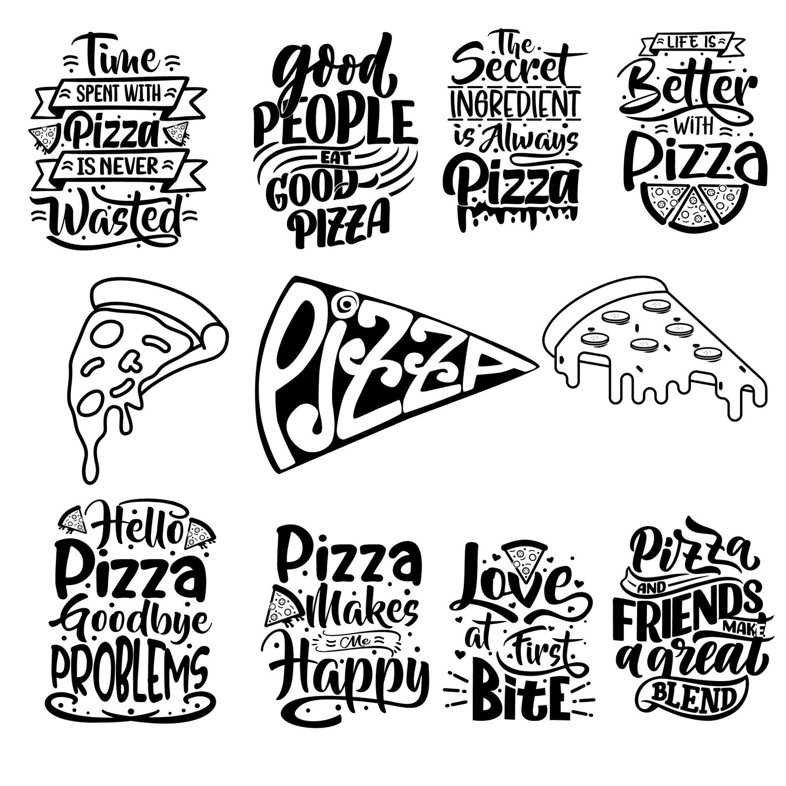 Pizza SVG Pizza Bundle SVG Pizza Sayings SVG Pizza Clipart - Etsy