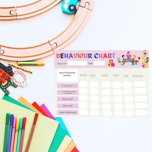 Colorful Behavior Chart for Kids| Behavior Chart for Kids | Behavior ...