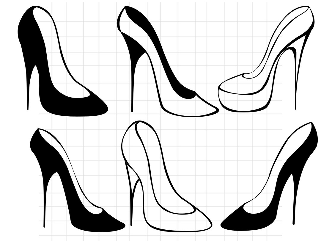 High Heel SVG\ Womens Shoes SVG\ Stiletto Heels Svg\ File for Cricut ...