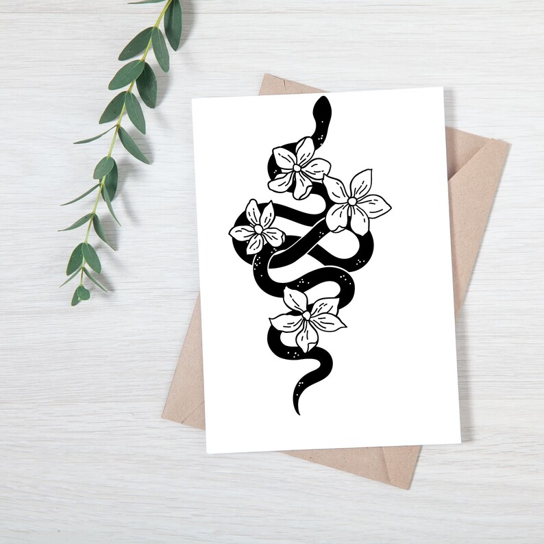 Floral Snake Svg\ Snake Svg\ Floral Snake\ Celestial Floral Snake ...