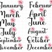 Months of the Year SVG Bundle\ Clipart Calendar\ SVG Calendar Months - Etsy