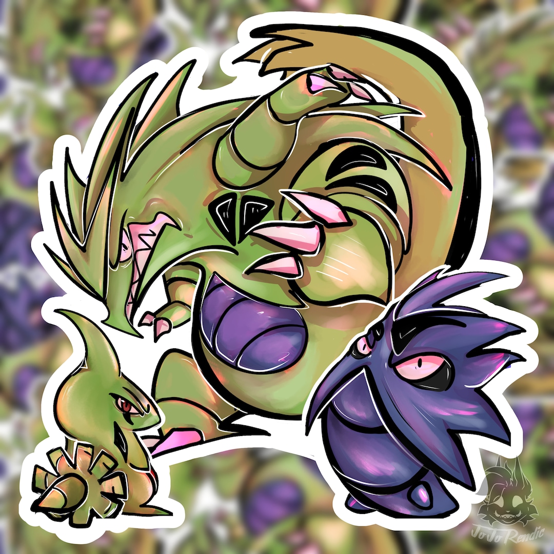Tyranitar Evolution Line Sticker - Etsy