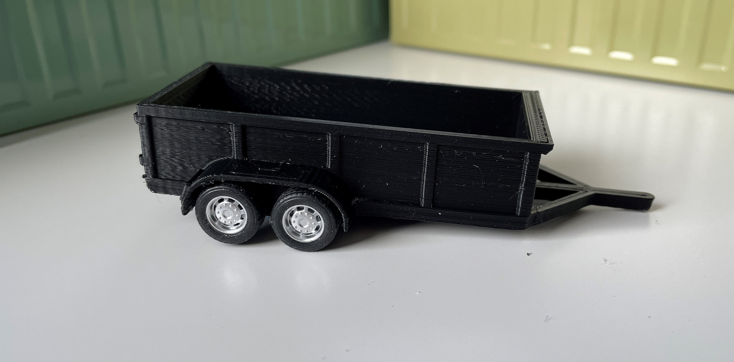3D Printed Utility Trailer for 1/64 Diecast Vehicles, Greenlight, Hot ...