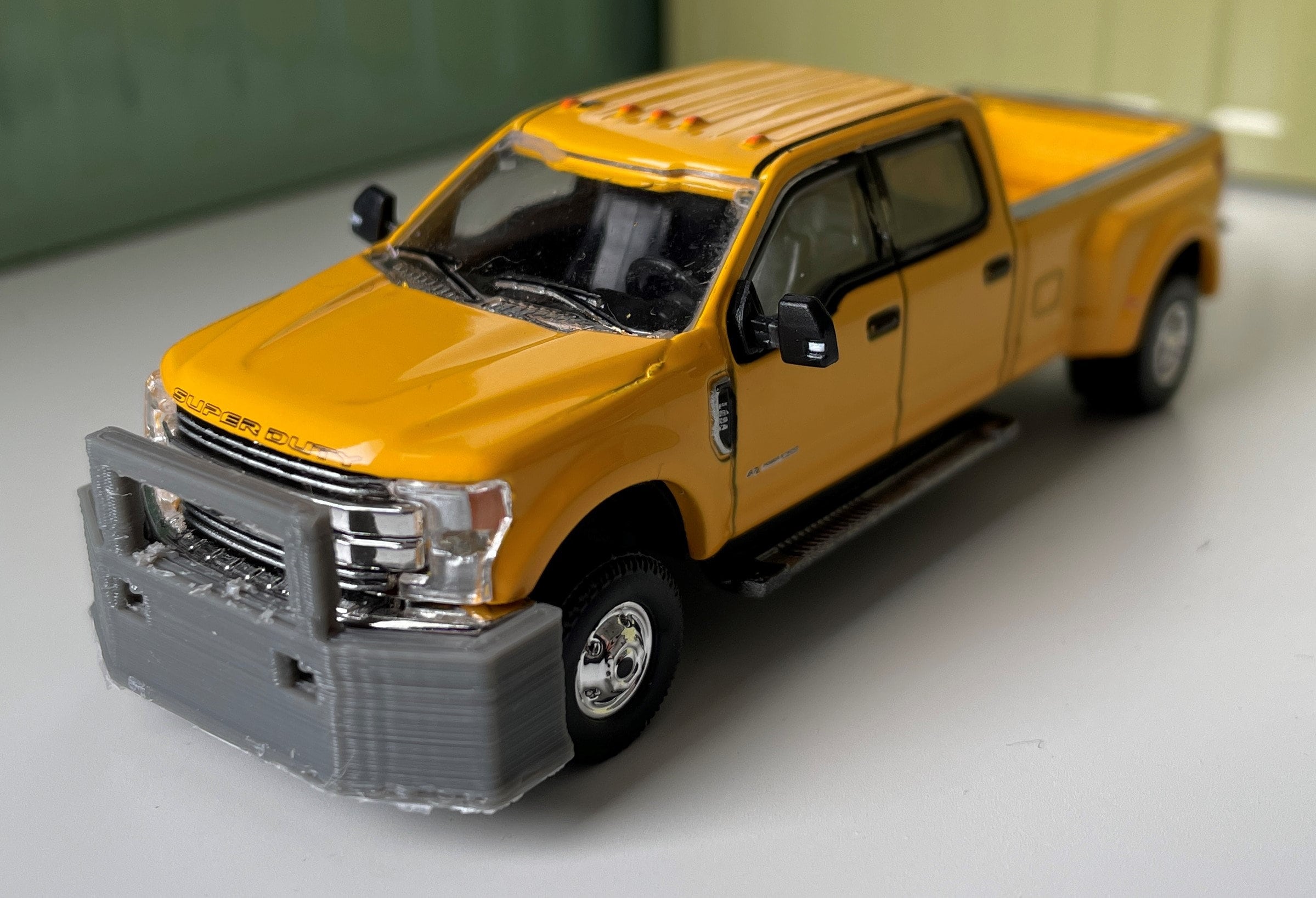 2X 3D Printed Add-on Push Grill Bumper for 1/64 Greenlight 2019 Ford ...