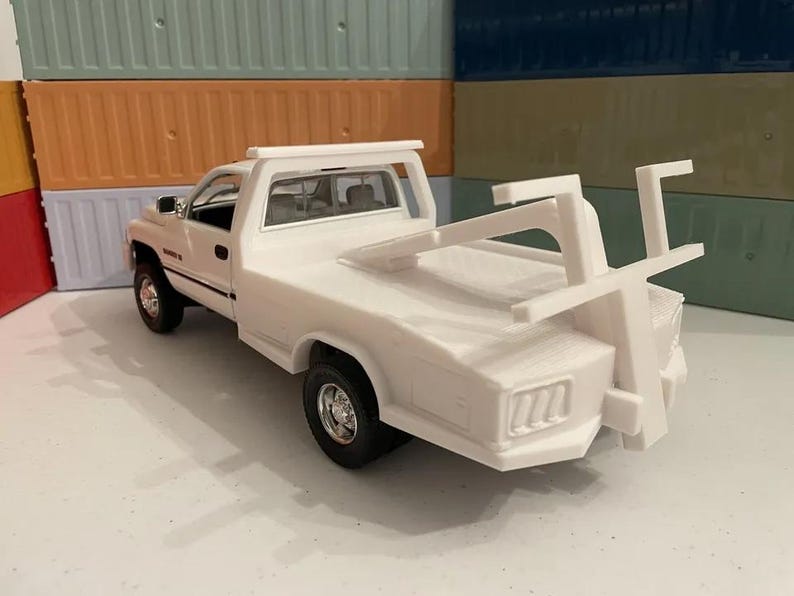 3D Print Tow Wrecker Bed Convert for 1/18 Anson Dodge Ram 3500 Dually ...