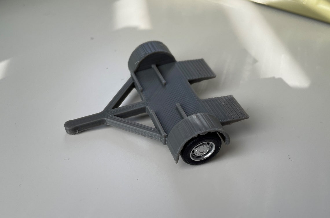 3D Printed Trailer Dolly for 1/64 Diecast Vehicles, Greenlight, Hot ...