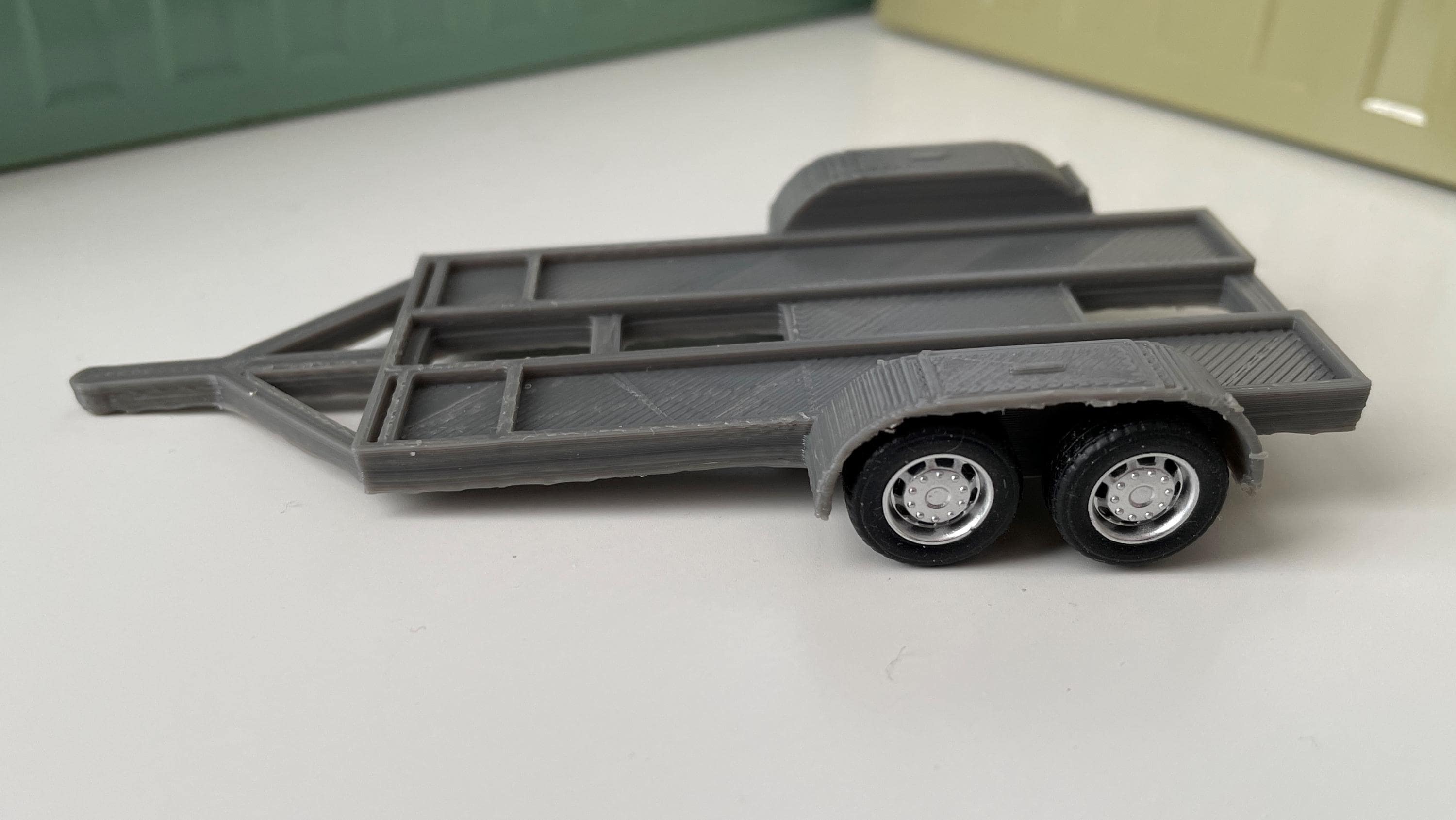 3D Printed Four Wheel Trailer for 1/64 Diecast Vehicles, Greenlight ...