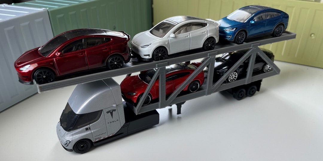 Custom Matchbox Convoys Tesla Semi WITH 3D Printed 5 Car - Etsy