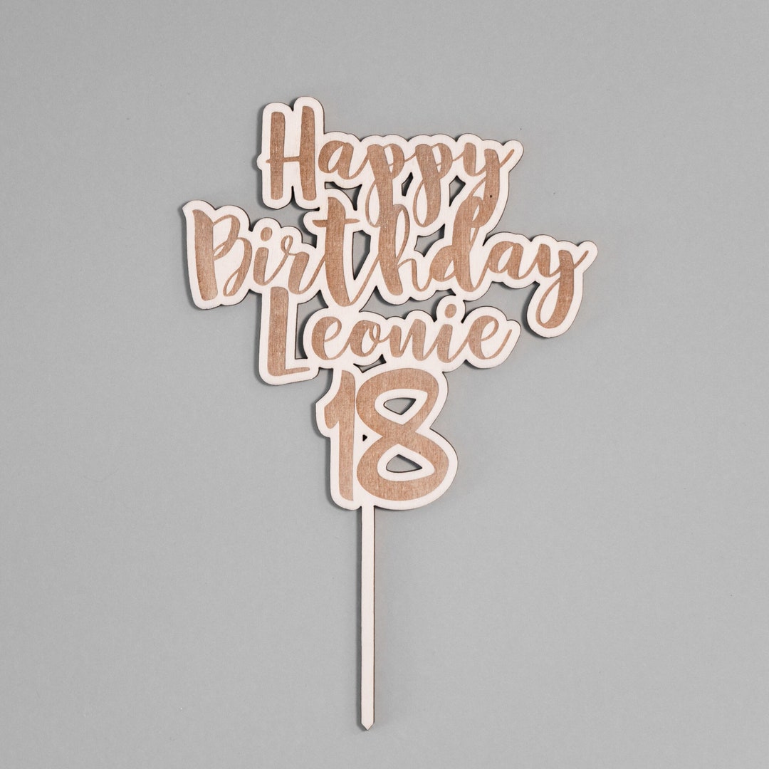 Cake Topper Personalized Birthday Cake Decoration Cake Plug Happy ...