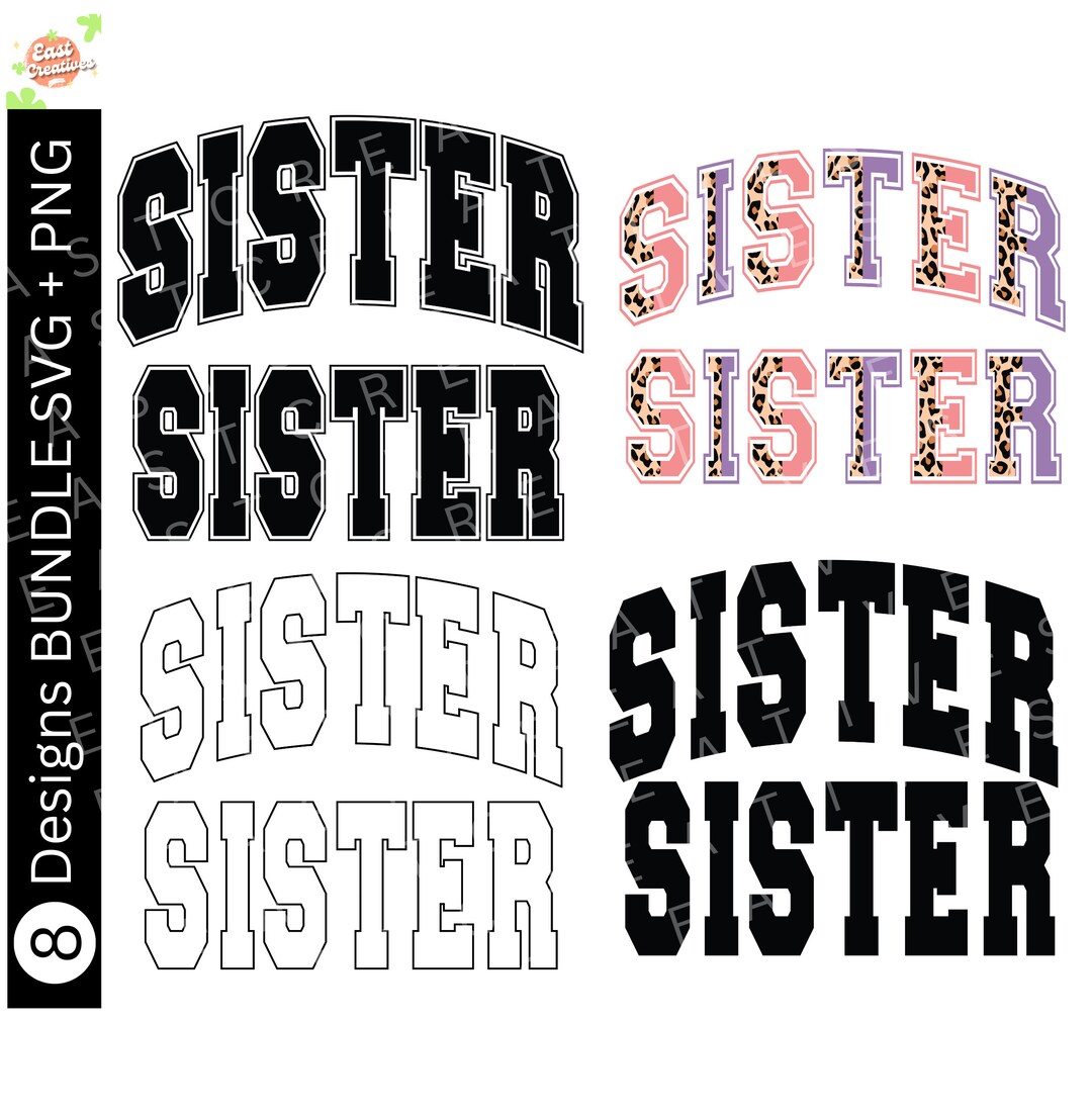 Hermana Svg, Hermana Varsity fuente Svg Bundle, Hermana Vida, Hermana ...