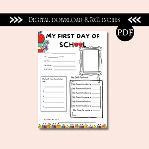 Back to School All About Me Printable, Back to School Questionnaire ...