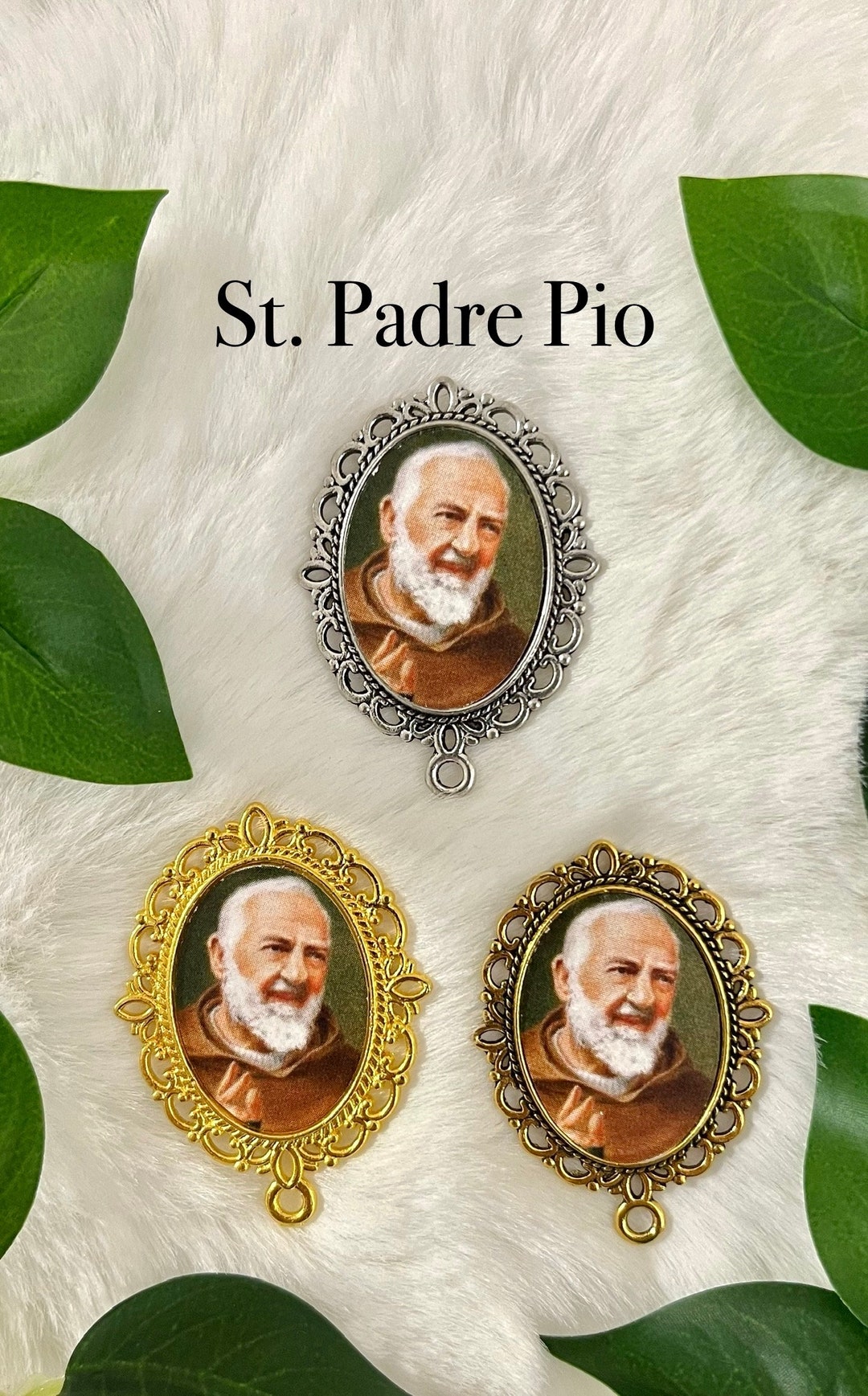 One (1) Saint Padre Pio Rosary Center | Rosary Supply | Rosary ...