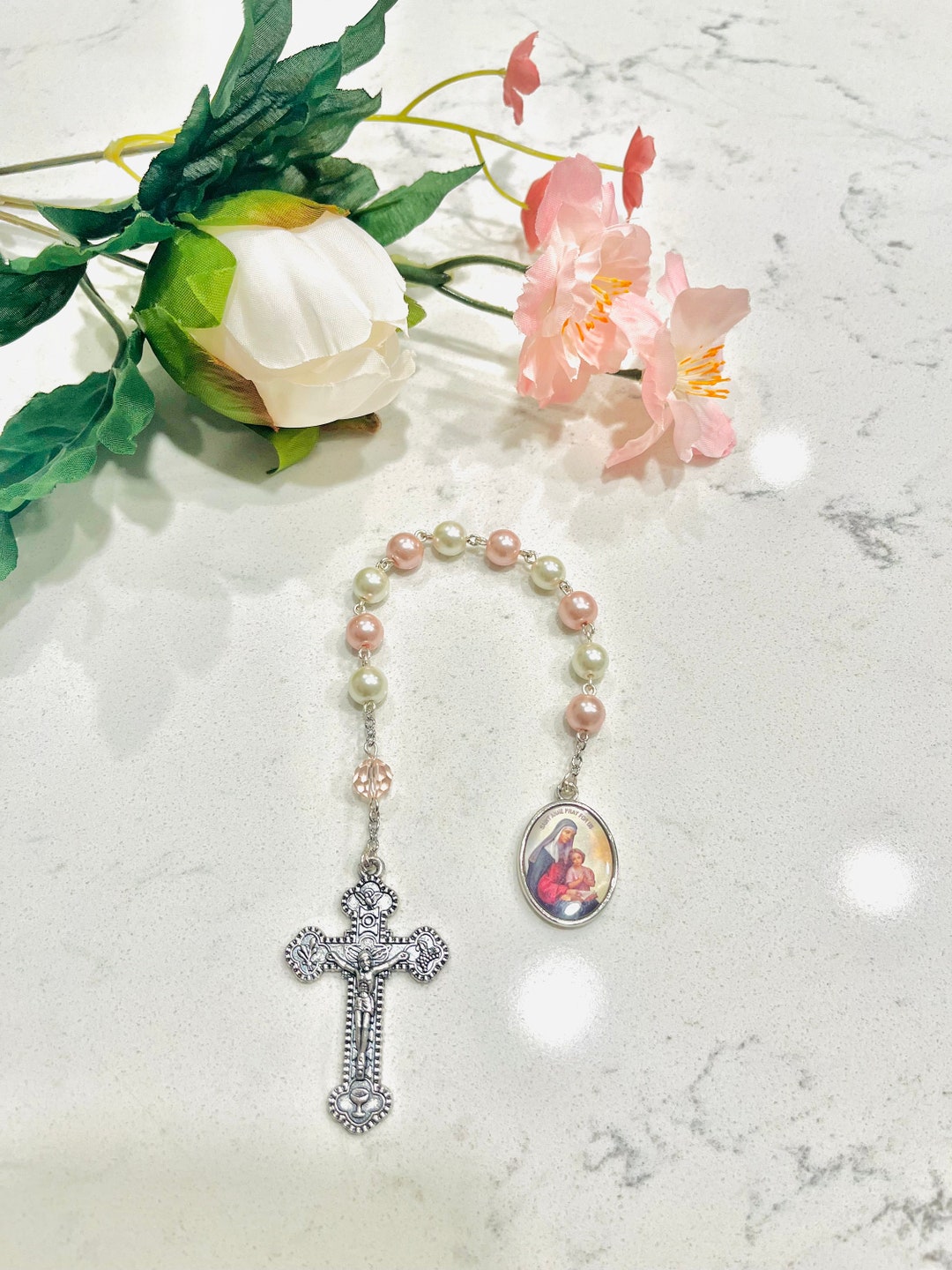 Saint Anne Chaplet Rosary Pocket Rosary Custom Rosary Personalized ...