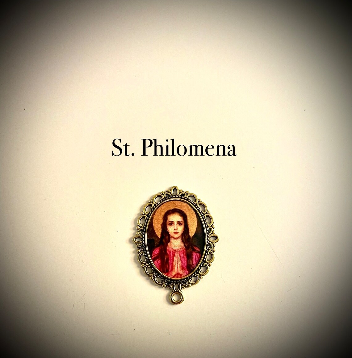 One 1 Saint Philomena Rosary Center Rosary Supply Rosary Centerpiece ...