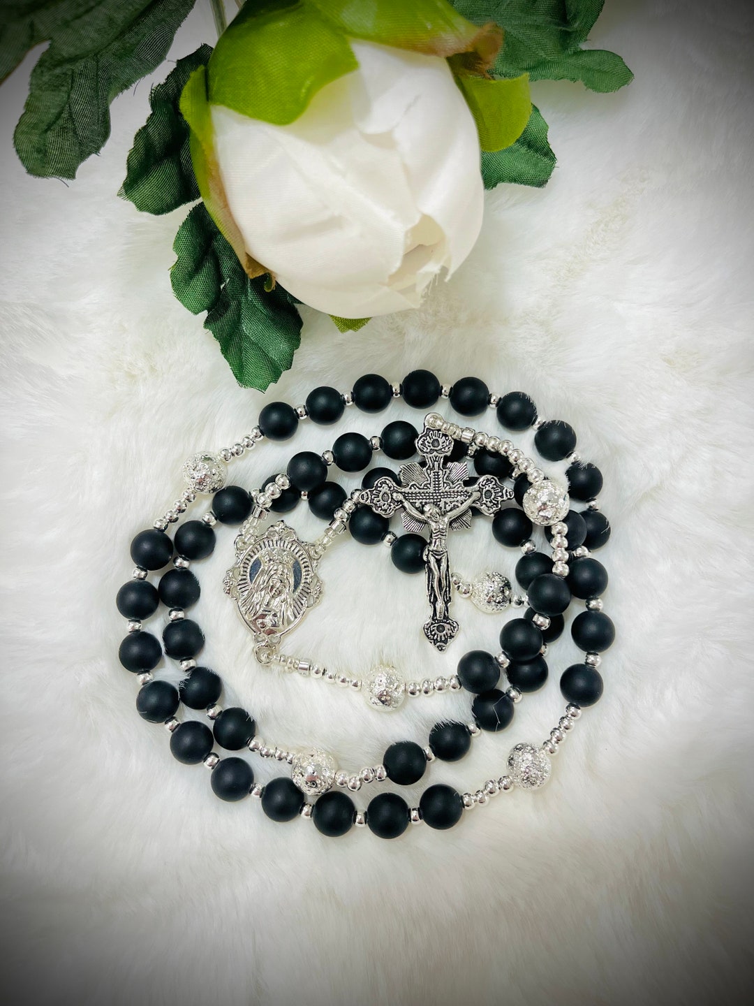 Custom Rosary Immaculate Heart of Mary Luxury Rosary Necklace ...
