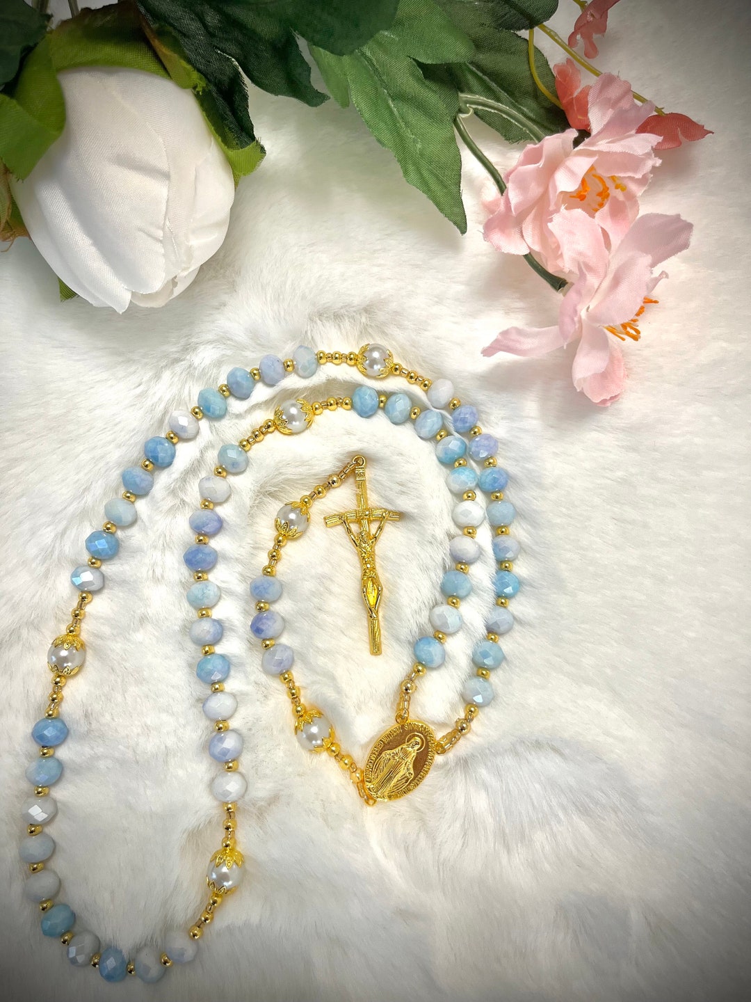 Custom Rosary Personalized Handmade Luxury Rosary Bridal Rosary for ...