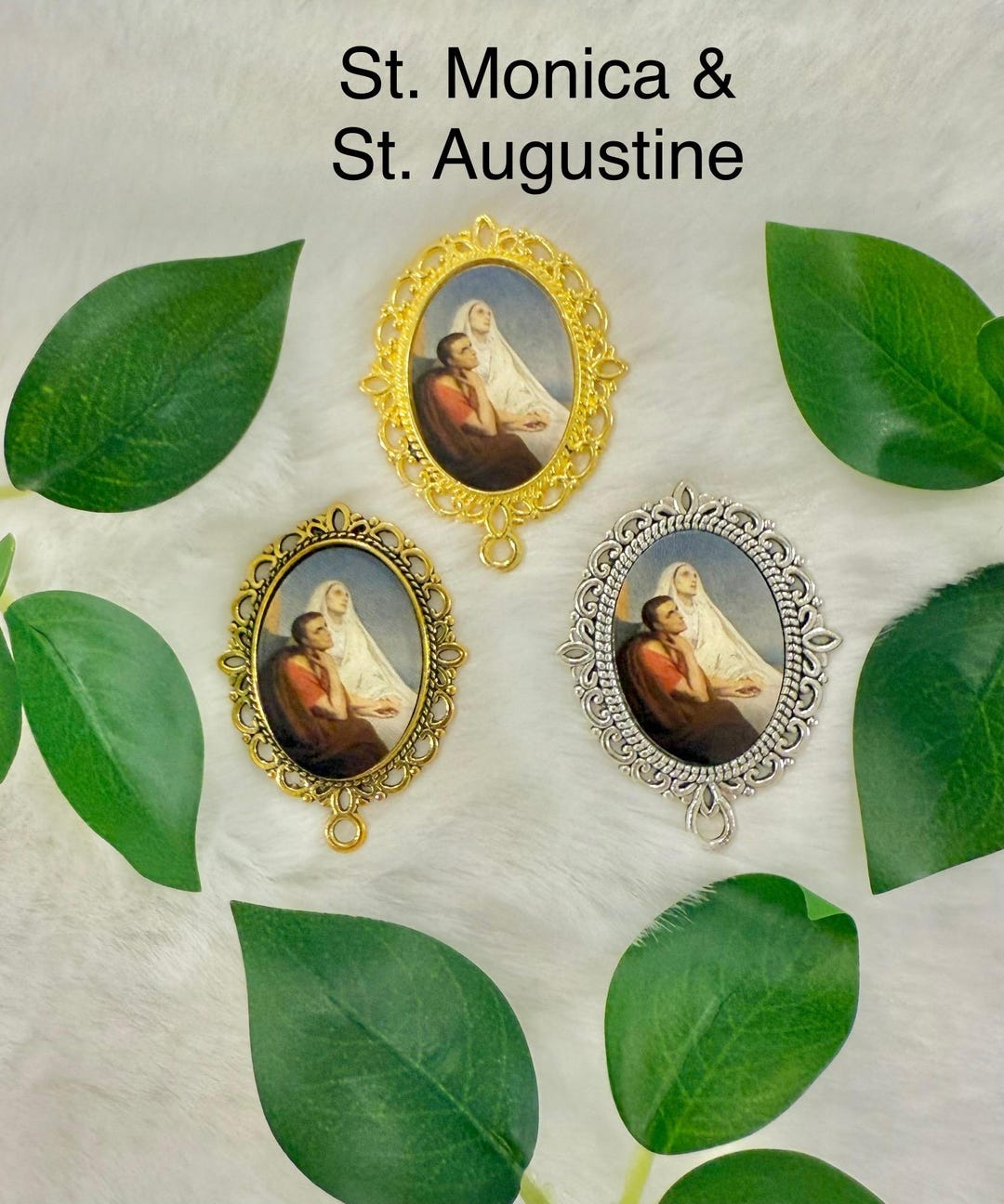One (1) St. Monica St. Augustine Rosary Center | Rosary Supply | Rosary ...