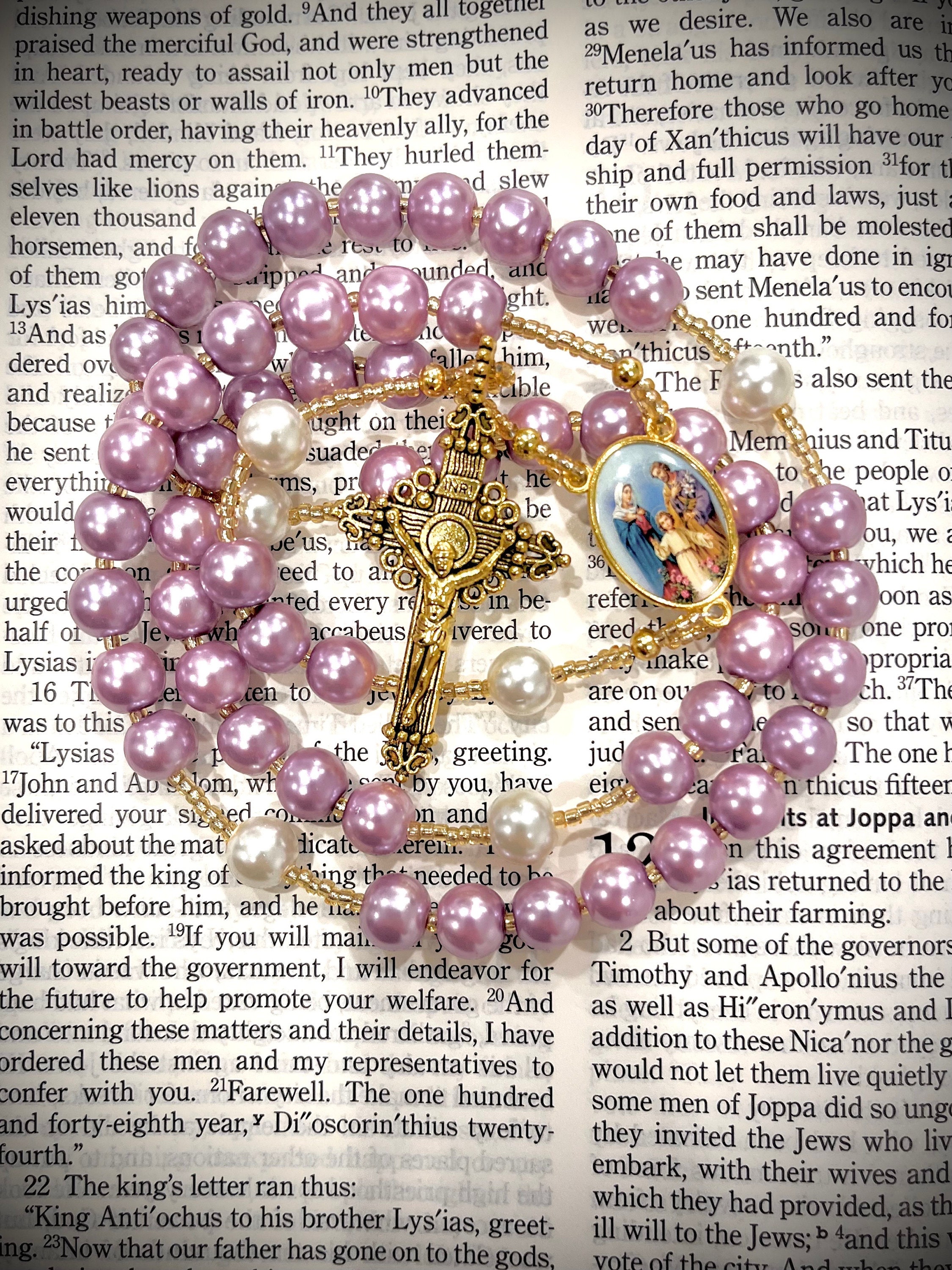 Holy Family Custom Rosary Personalized Handmade Rosary for Wedding ...
