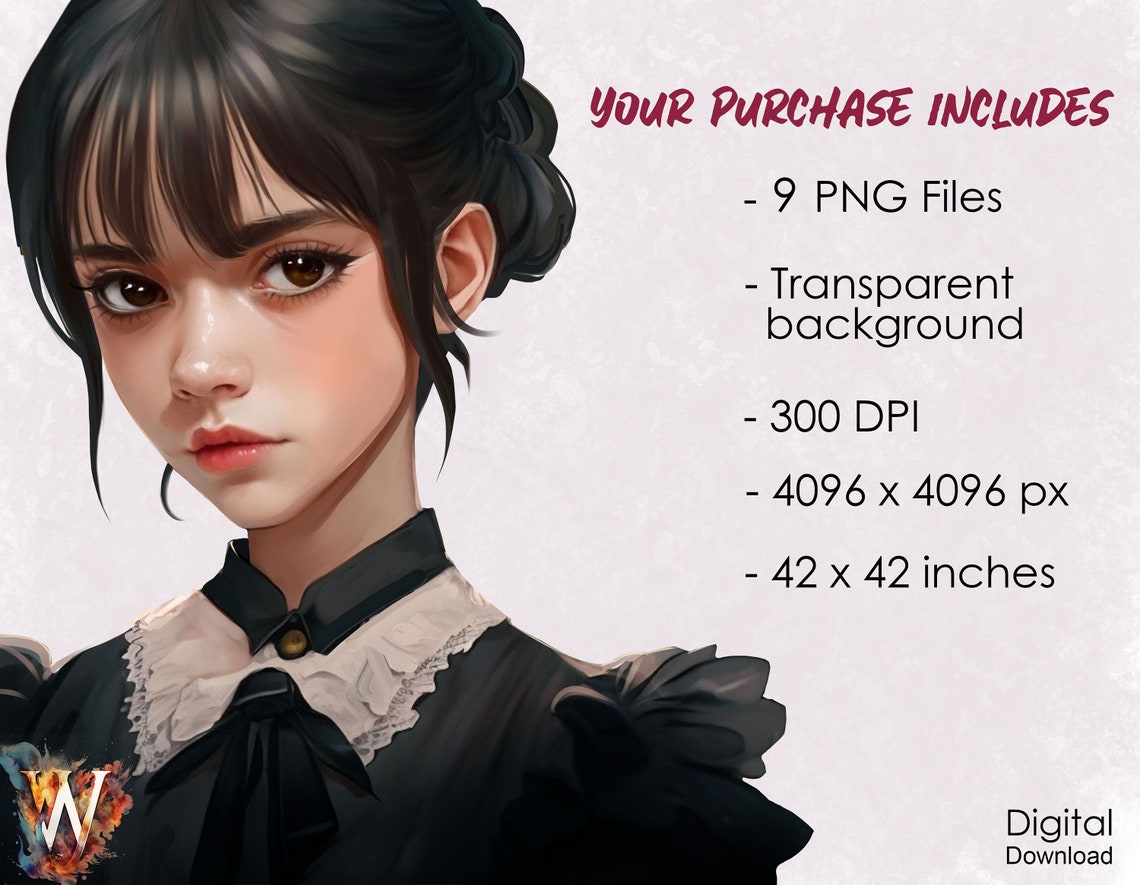 Fan Art Wednesday PNG Bundle, Parody Wednesday Sticker Png Wednesday Shirt Diy Wednesday Clipart ...