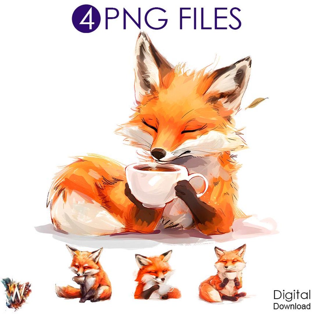Cute Fox Clipart, Funny Fox Png, Animals Clipart Png, Nursery Decor ...