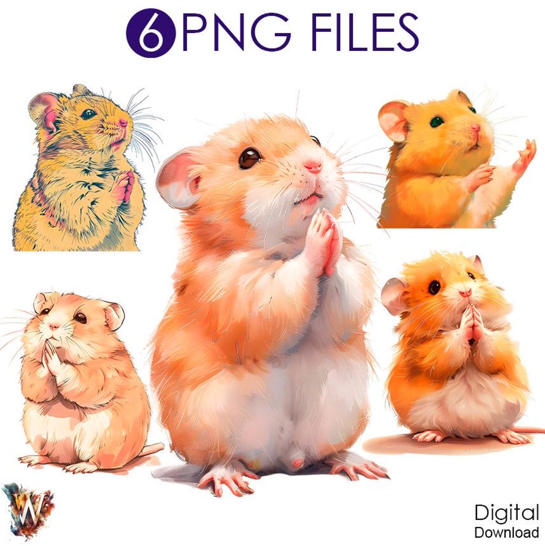 Cute Hamster Clipart, Funny Hamster PNG, Hamster Watercolor Clipart ...