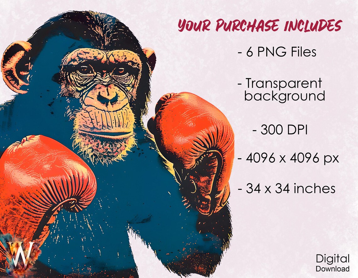 Boxing Monkey Clipart, Boxer Monkey PNG, Boxing Clipart Png, Monkey ...