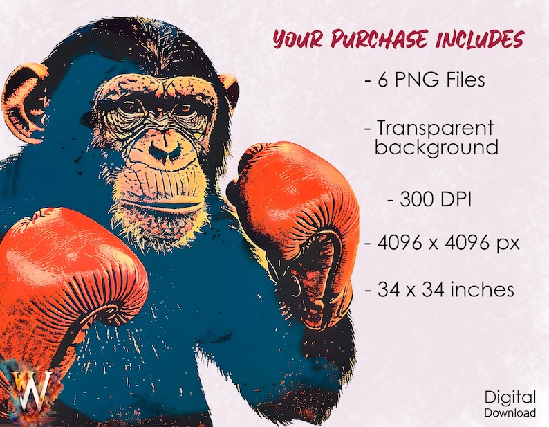 Boxing Monkey Clipart, Boxer Monkey PNG, Boxing Clipart Png, Monkey ...