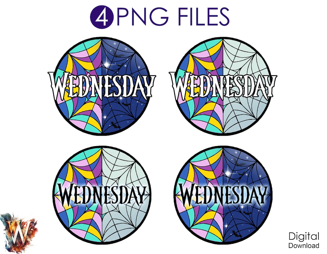 Wednesday PNG Fan Art Wednesday Logo Wednesday Addams Png - Etsy
