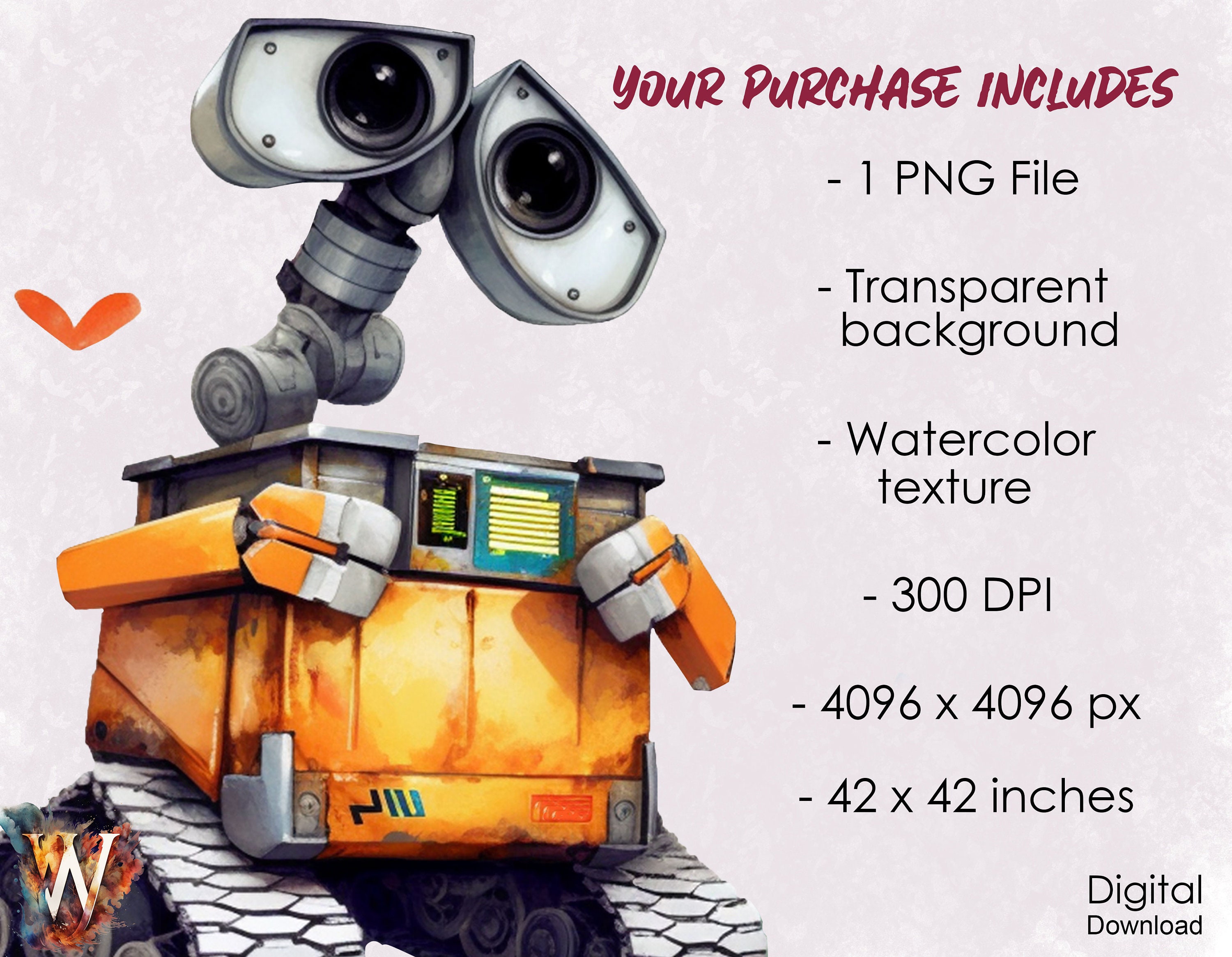 Wall-e PNG, Watercolor Wall-e Clipart Png, Fan Art Wall-e Shirt Diy, Wall-e Sticker Png, Wall-e ...
