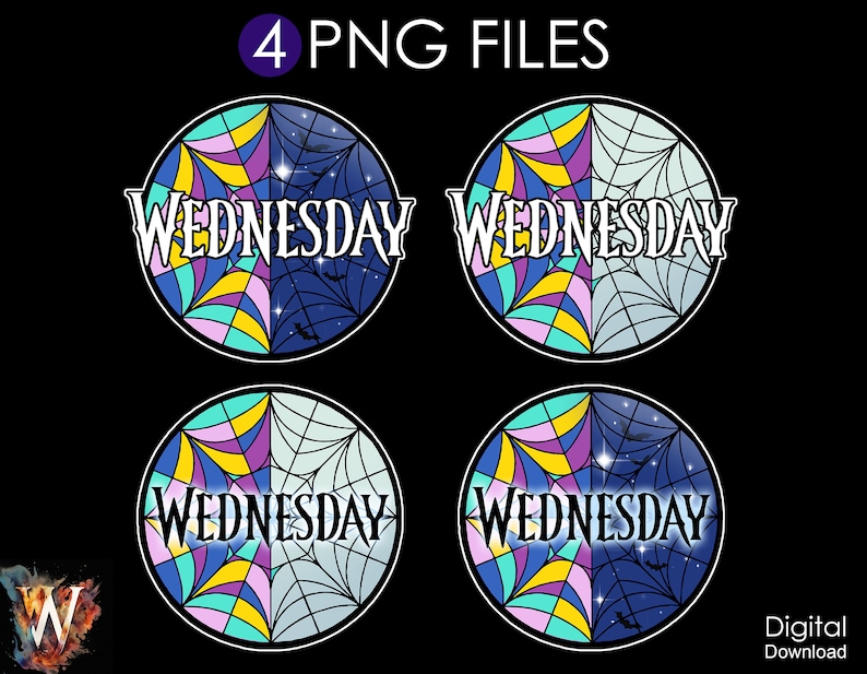 Wednesday PNG Fan Art Wednesday Logo Wednesday Addams Png - Etsy